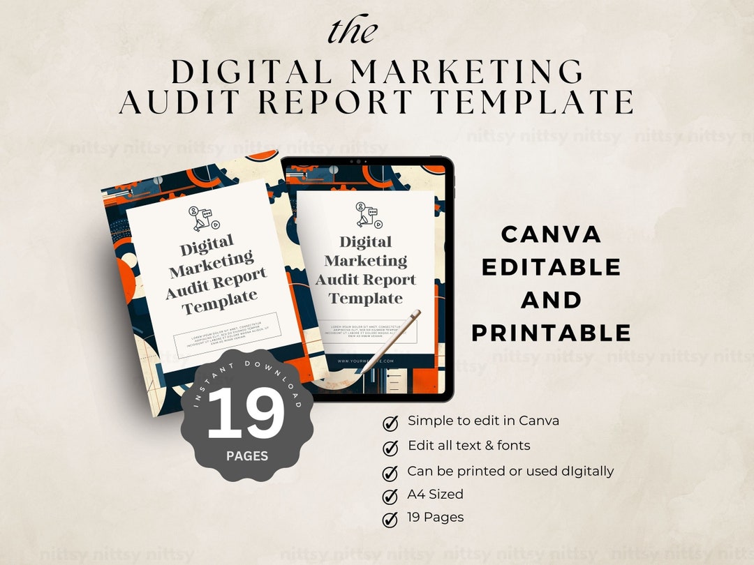 Digital Marketing Audit Report Template: Canva Editable SEO Client ...