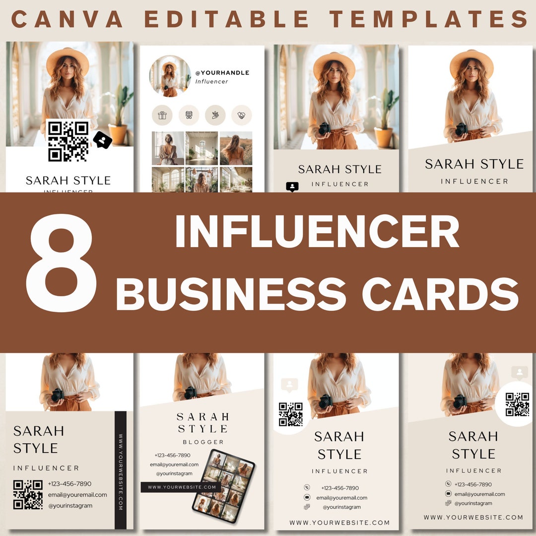 Digital Influencer Business Card for Phone, Content Creator Phone ...