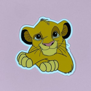 The Lion King Simba Vinyl Waterproof Sticker, Simba Sticker, Water ...
