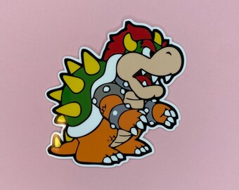 Super Mario Bros Inspired Bowser Vinyl Decal - Etsy