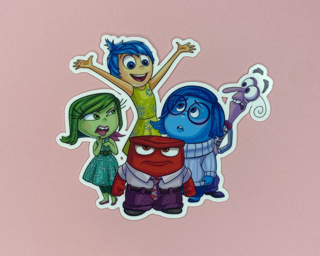 Inside Out Emotions Sticker Joy, Sadness, Anger, Fear, Disgust Sticker ...
