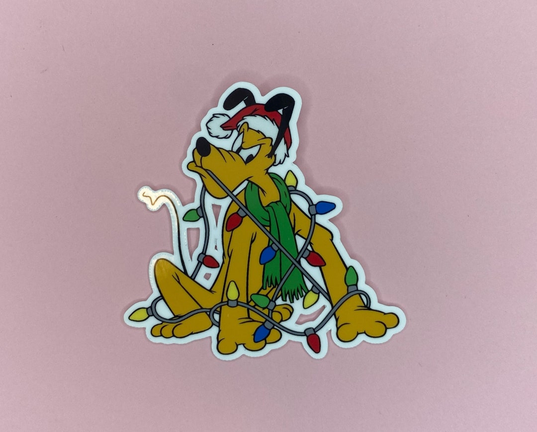 Christmas Pluto Waterproof Vinyl Sticker, Water Bottle Sticker, Laptop ...