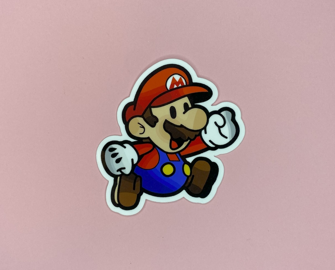 Mario Sticker Super Mario Bros Sticker Waterproof Vinyl Sticker - Etsy