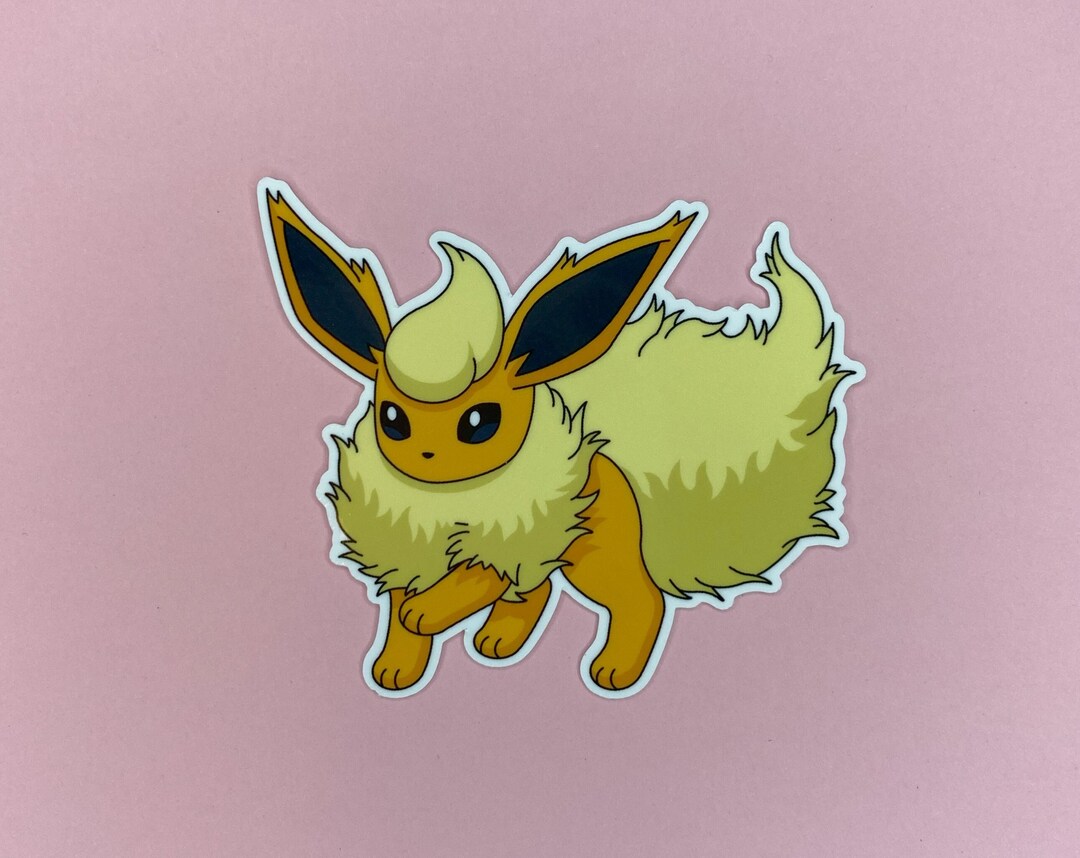Shiny Flareon Sticker Eeveelution Sticker Waterproof Vinyl Sticker - Etsy