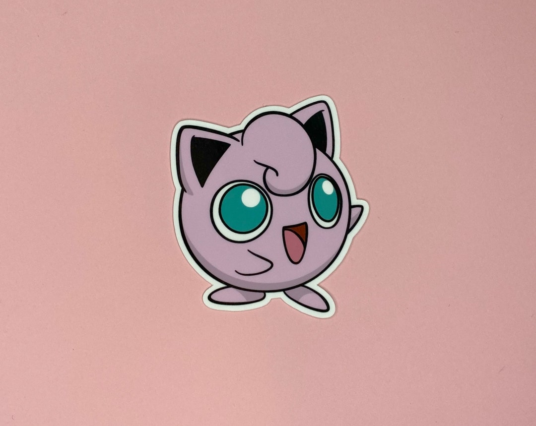Jigglypuff Waterproof Vinyl Sticker, Pokemon Sticker, Water Bottle ...