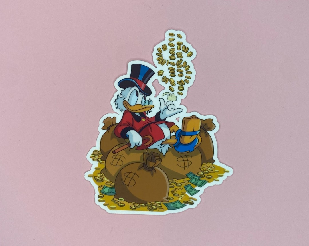 Scrooge Mcduck Sticker Scrooge in Money Bin Sticker Ducktales Sticker ...