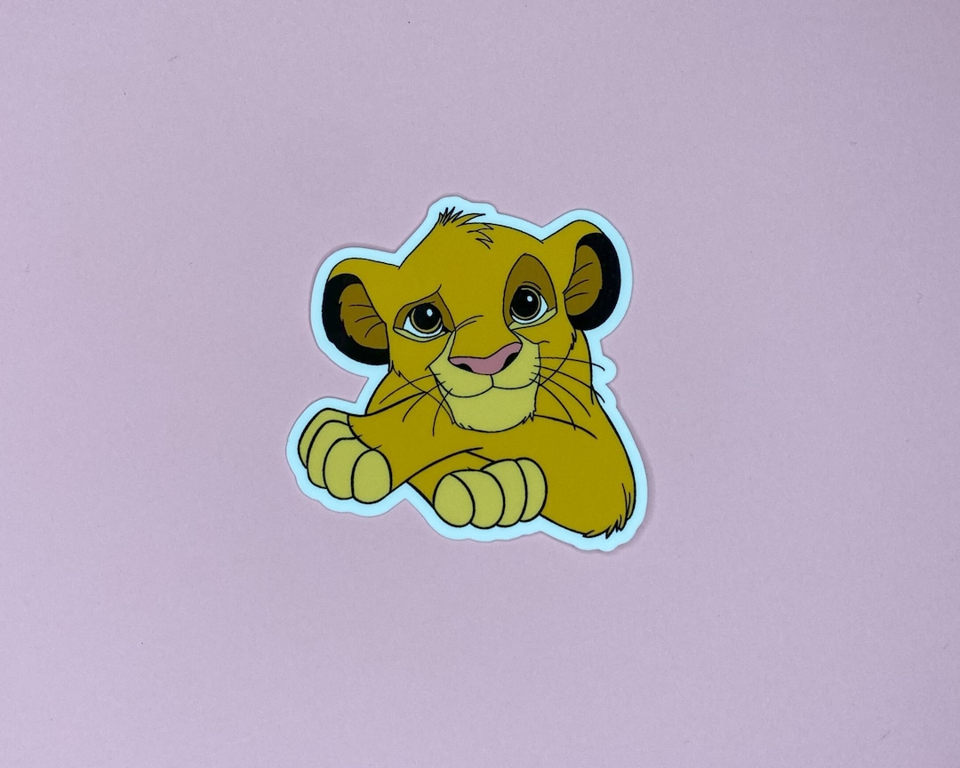 The Lion King Simba Vinyl Waterproof Sticker, Simba Sticker, Water ...