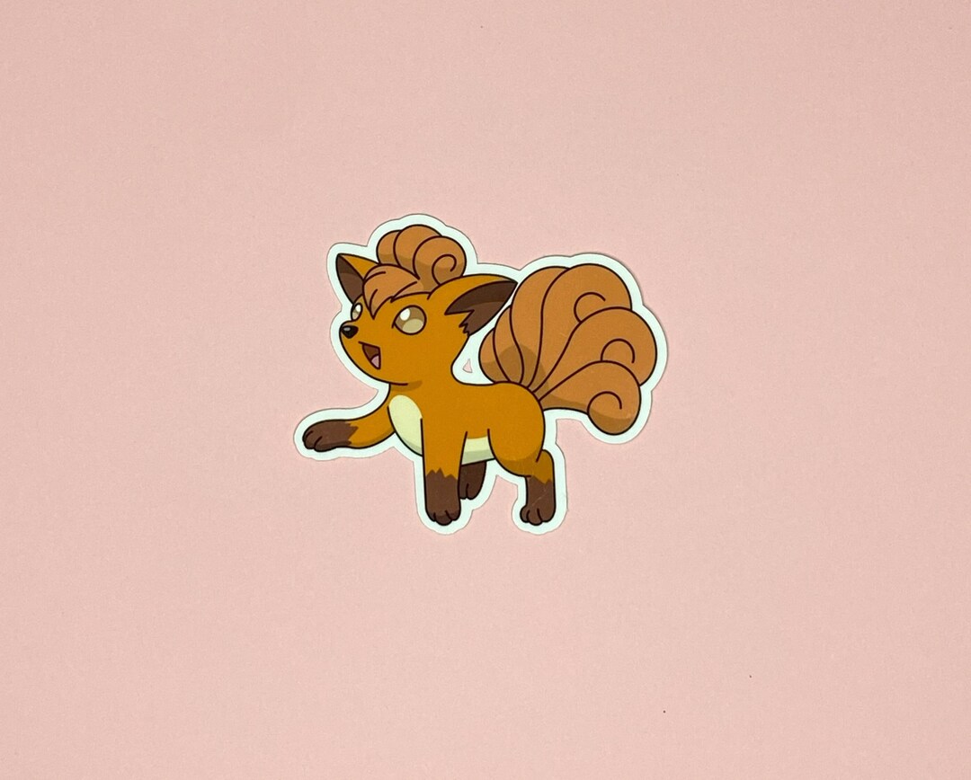 Vulpix Sticker Pokemon Vulpix Sticker Waterproof Vinyl Sticker - Etsy