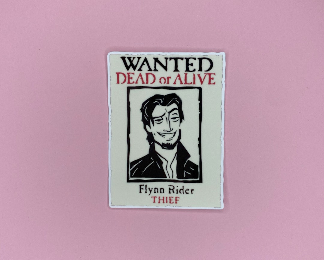 Flynn Rider Wanted Poster Sticker Tangled Sticker Waterproof Vinyl ...