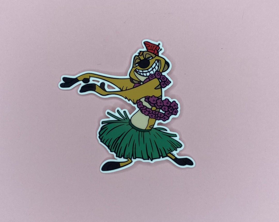 Timon Dancing the Hula Sticker the Lion King Sticker Waterproof Vinyl ...