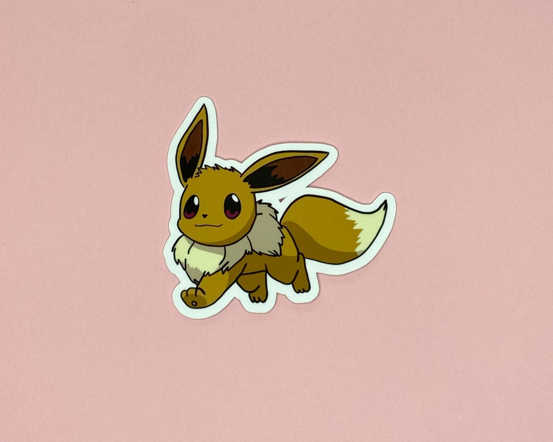 Eevee Waterproof Vinyl Sticker, Pokemon Eevee Sticker, Water Bottle ...