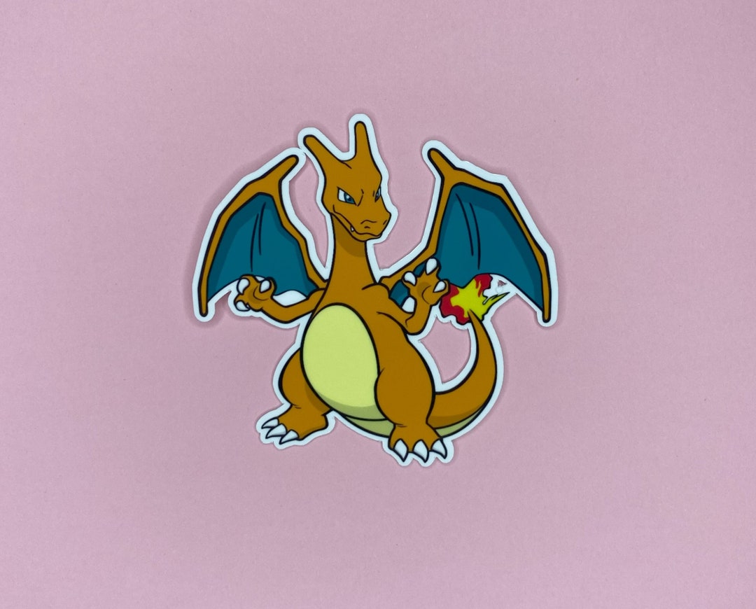 Charizard Waterproof Vinyl Sticker Pokémon Sticker Water - Etsy