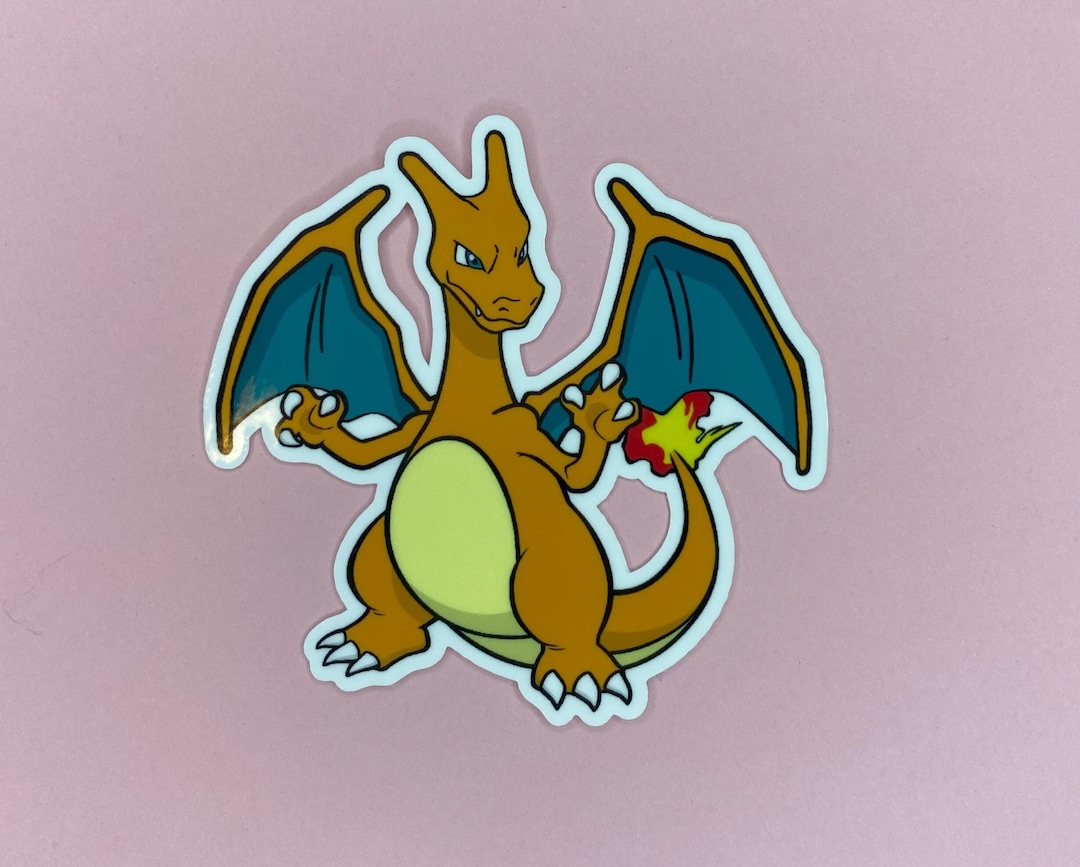 Charizard Sticker Pokémon Charizard Sticker Waterproof Vinyl Sticker - Etsy
