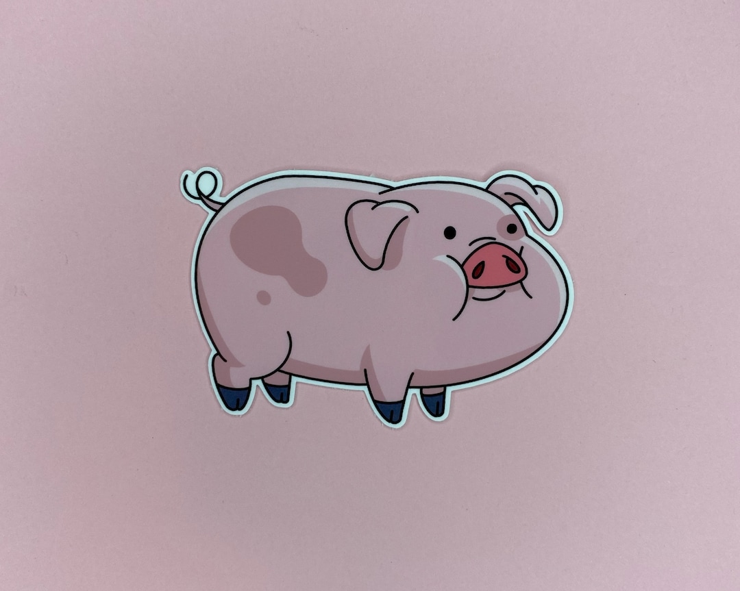 Waddles Gravity Falls Waterproof Vinyl Sticker, Water Bottle Sticker ...