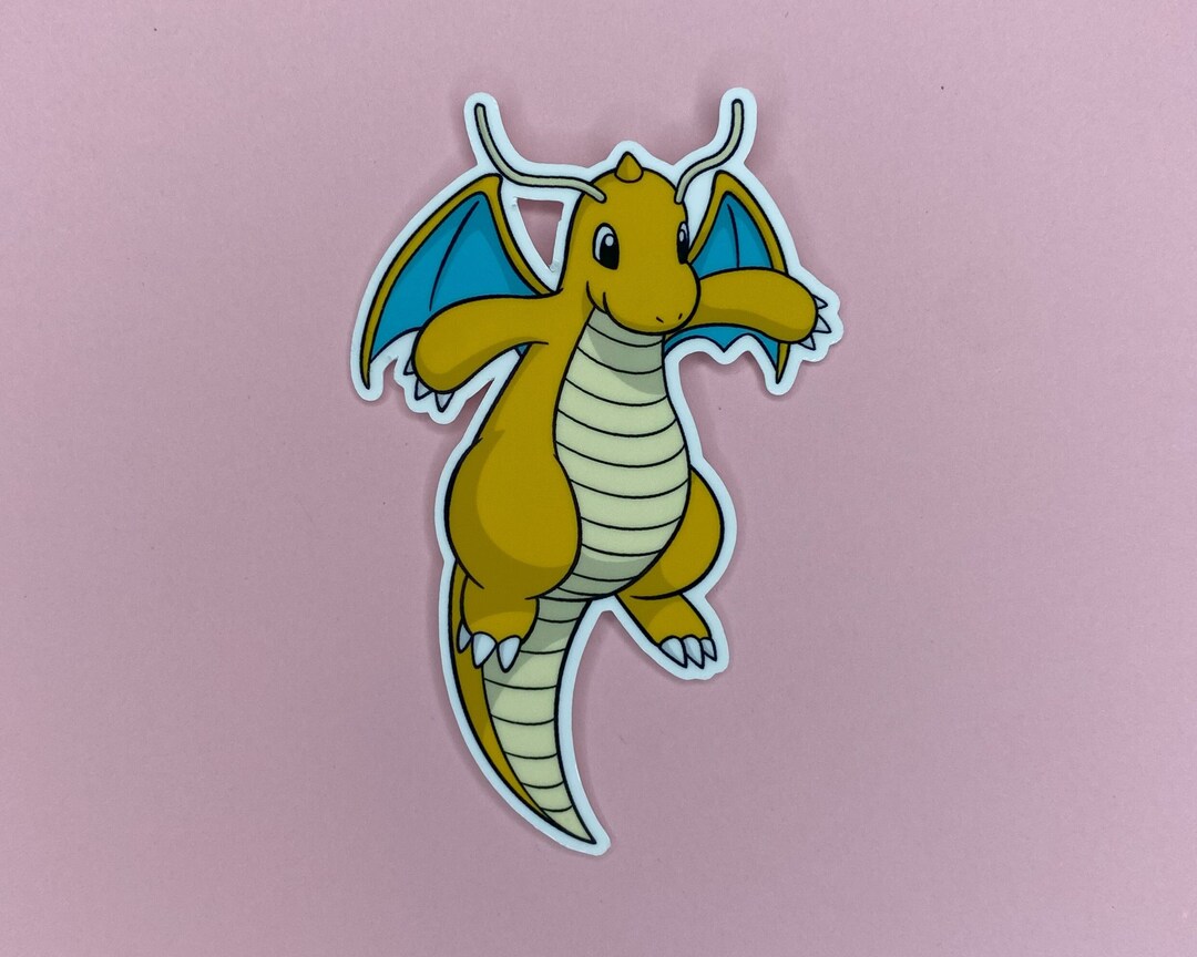 Dragonite Waterproof Vinyl Sticker, Water Bottle Sticker, Laptop ...