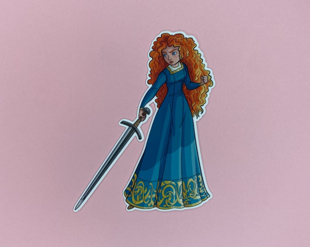 Merida Holding a Sword Sticker Brave Sticker Waterproof Vinyl Sticker ...
