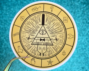 Bill Cipher Gravity Falls Sticker - Etsy
