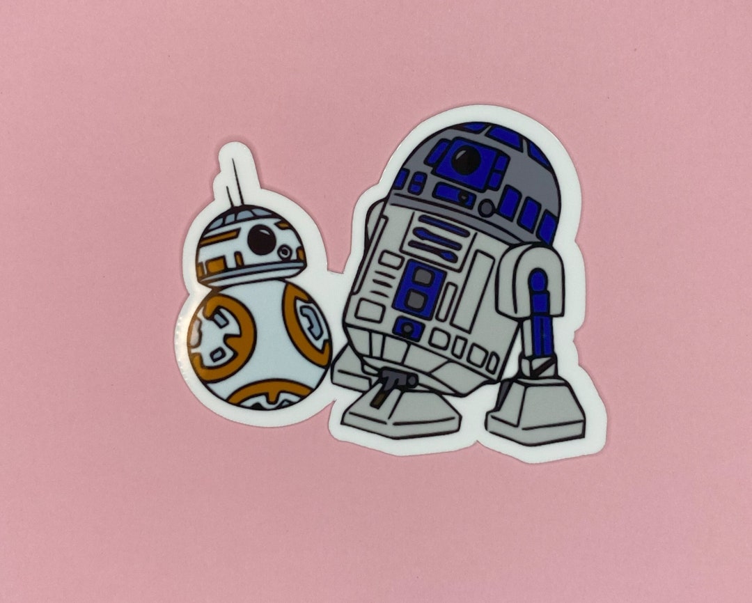 BB-8 and R2-D2 Sticker Star Wars Sticker Waterproof Vinyl Sticker - Etsy