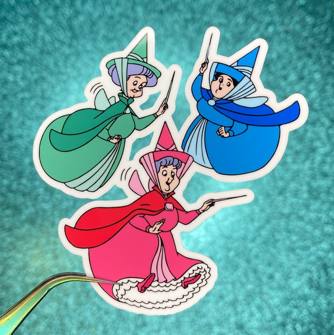 Flora, Fauna and Merryweather Sticker Sleeping Beauty Sticker ...