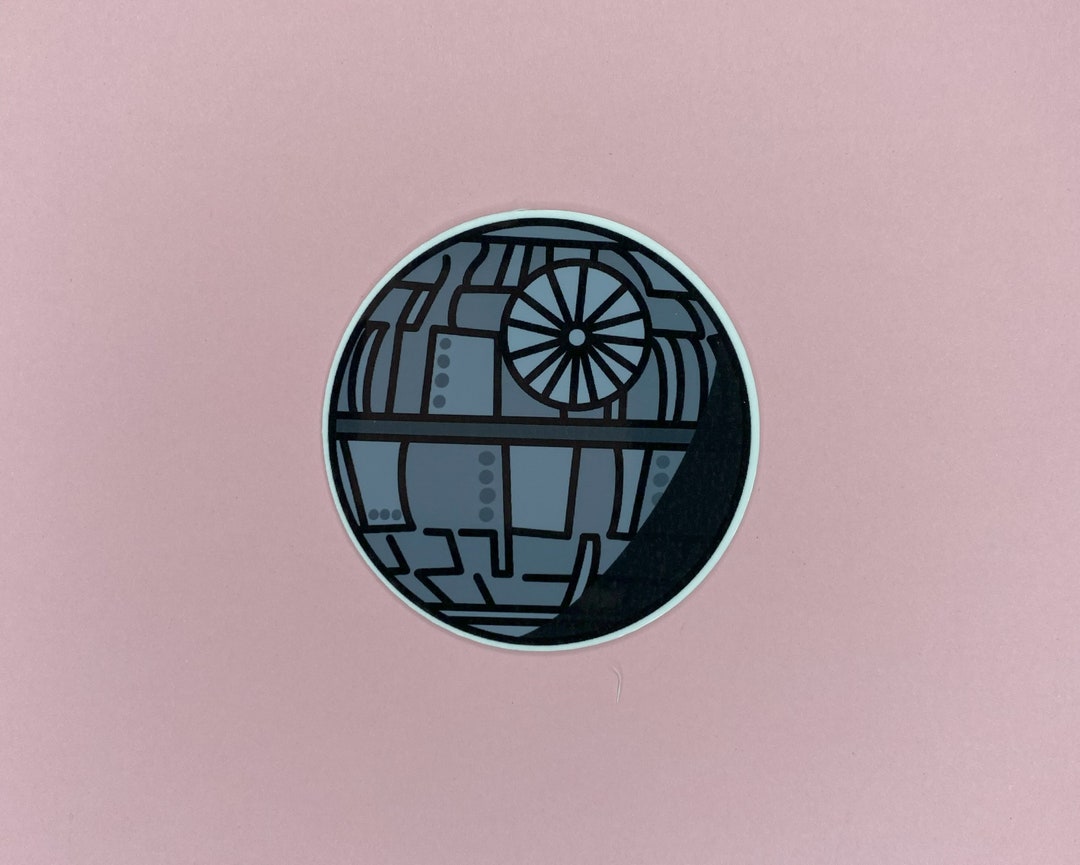 Death Star Vinyl Waterproof Sticker, Star Wars Sticker, Water Bottle ...