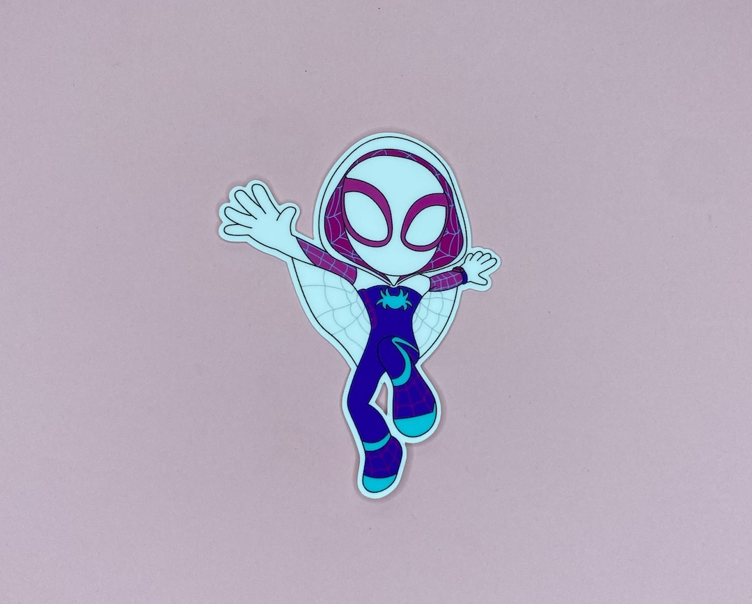 Super Hero Sticker Ghost Spider Sticker Waterproof Vinyl Sticker - Etsy