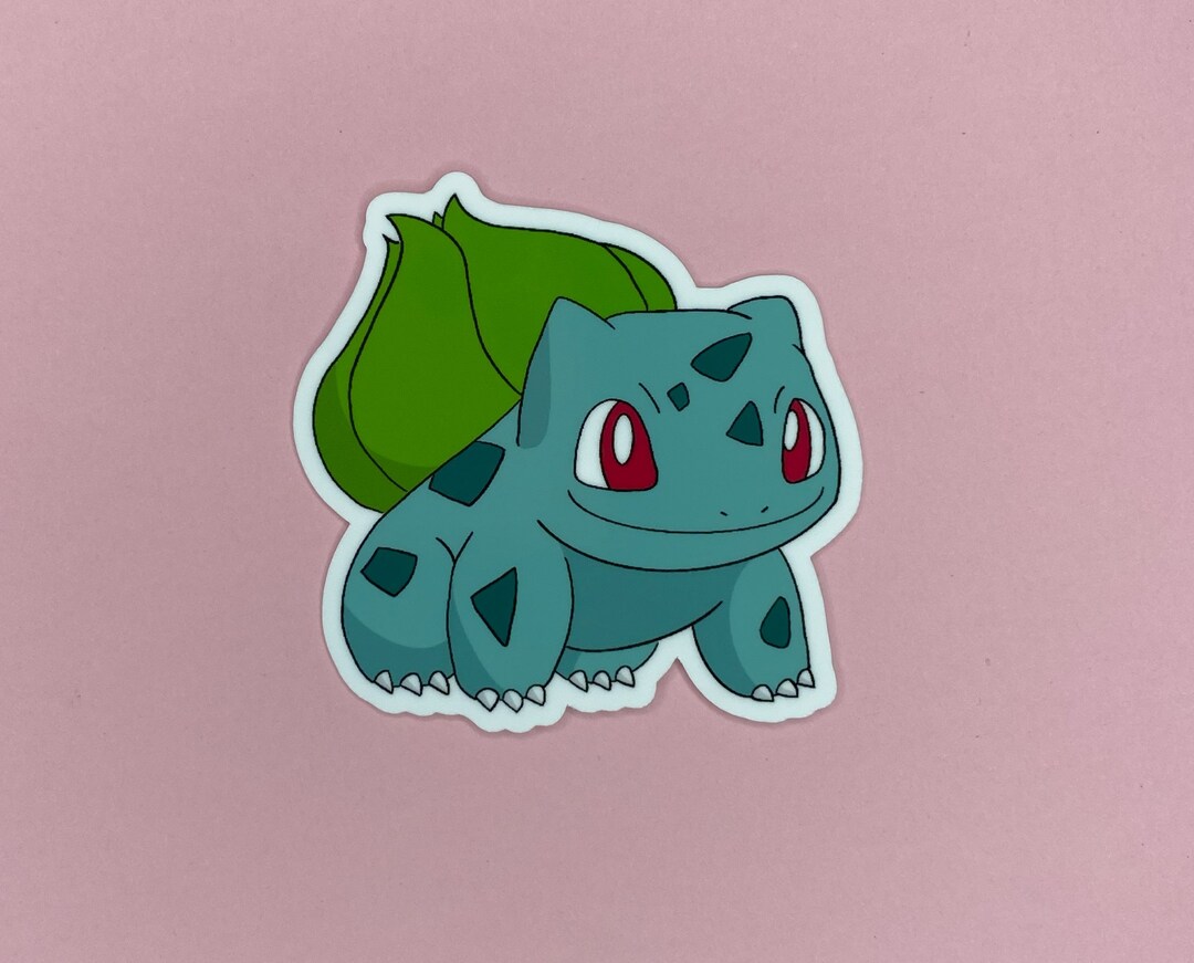 Bulbasaur Sticker Pokemon Sticker Waterproof Vinyl Sticker - Etsy