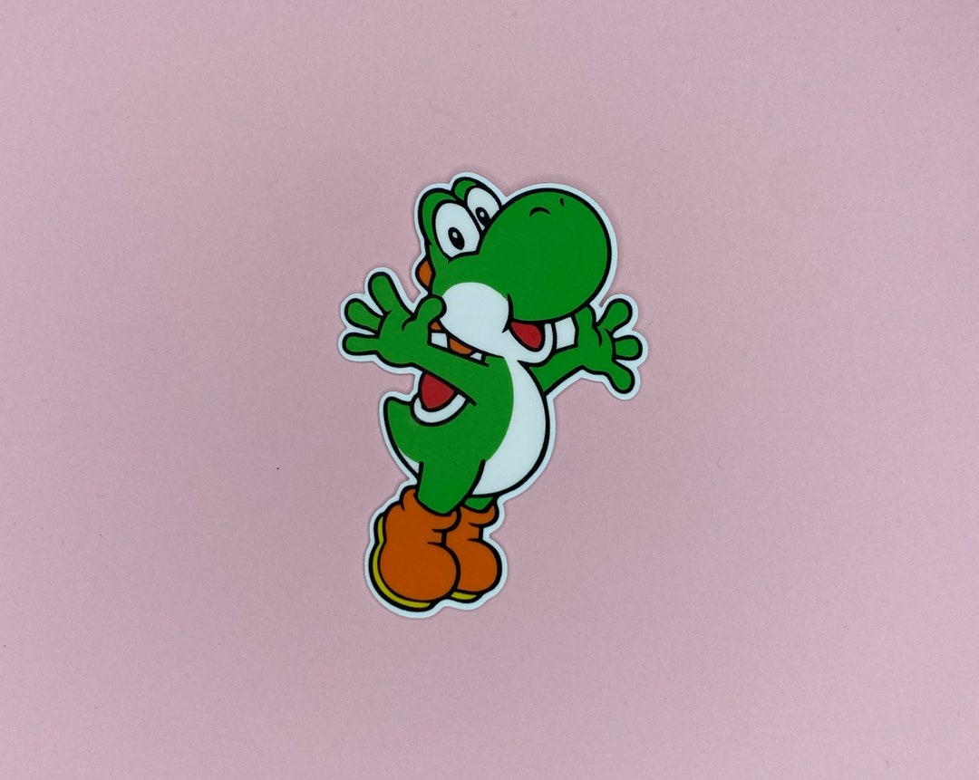 Yoshi Sticker Super Mario Sticker Waterproof Vinyl Sticker - Etsy