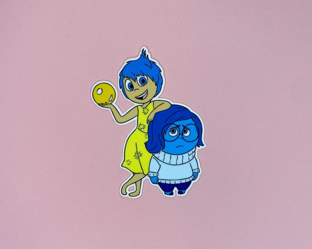 Joy and Sadness Sticker Inside Out Sticker Waterproof Vinyl Sticker - Etsy