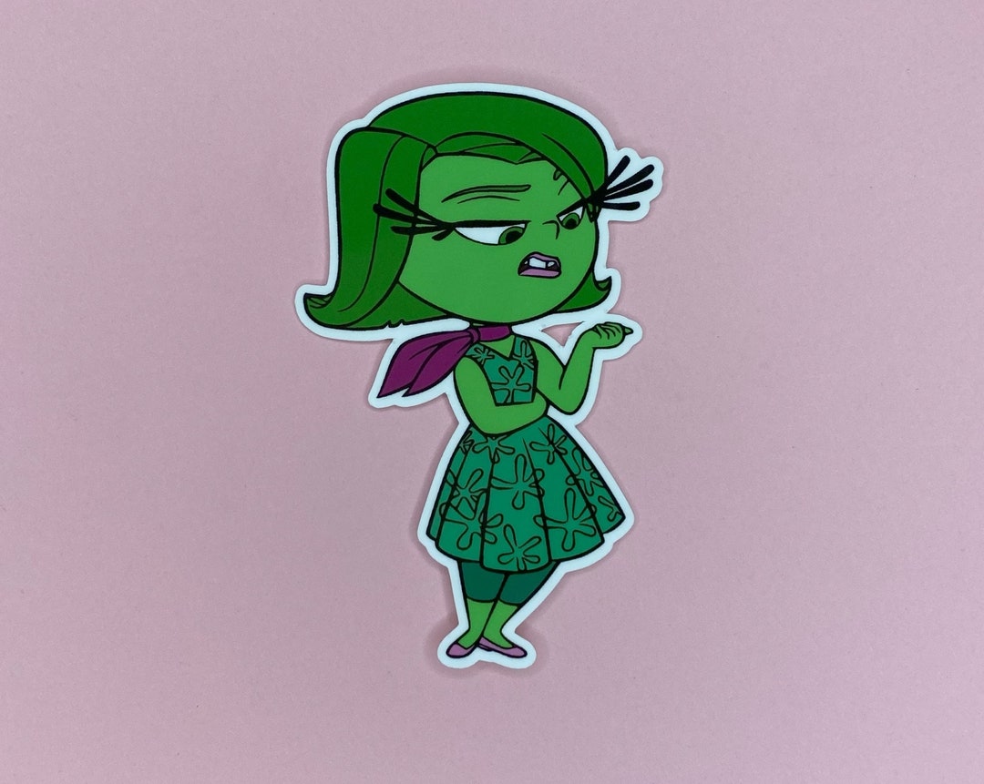 Disgust Checking Her Nails Waterproof Vinyl Sticker, Inside Out Sticker ...