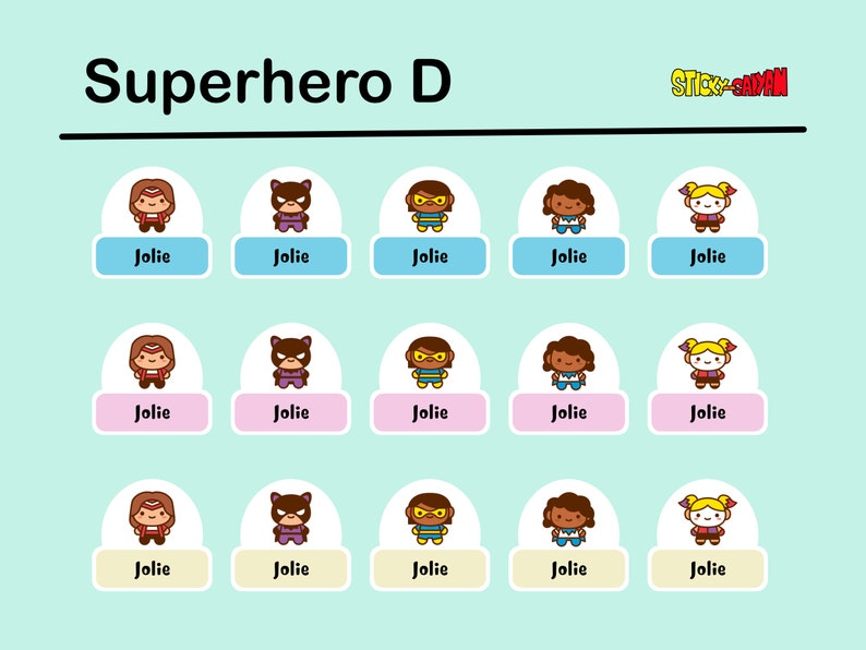 Waterproof Superhero Name Tag - School Name Tag - Daycare Name Tag ...