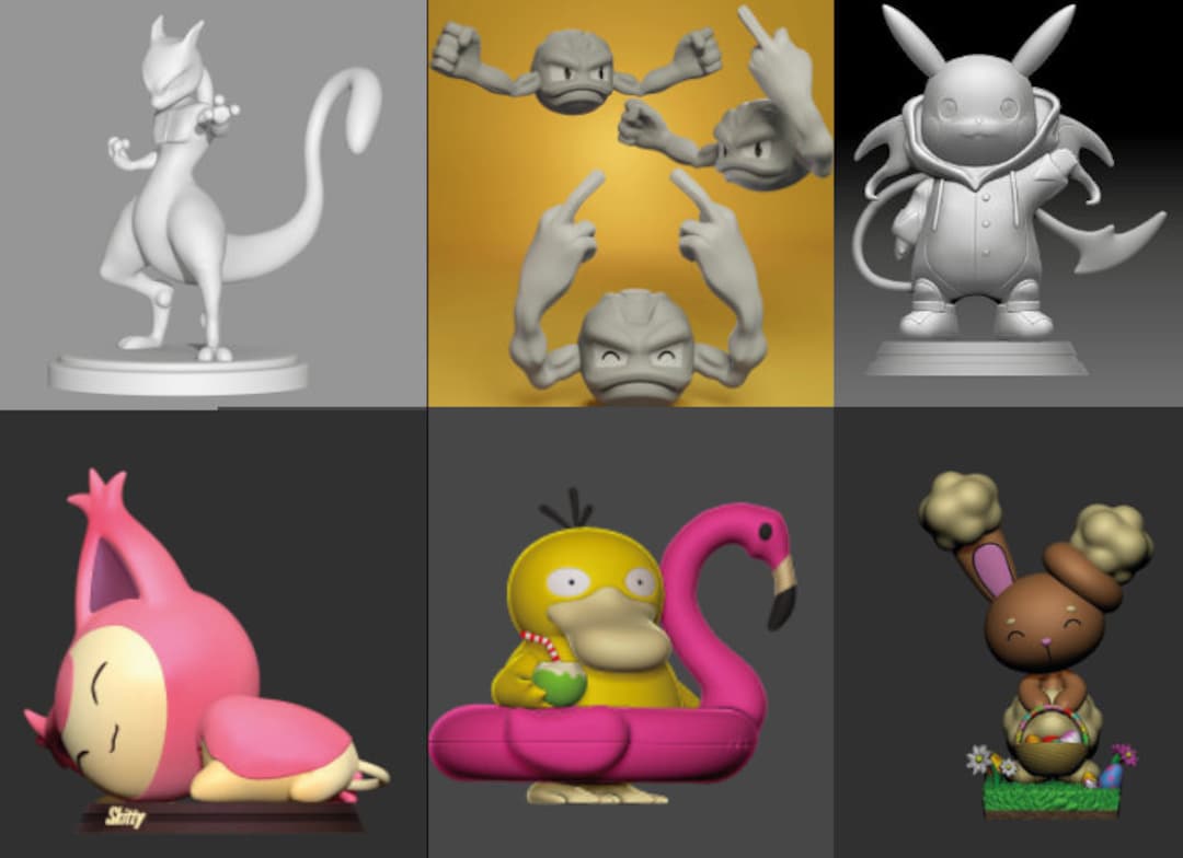 Pokemon STL 3D Files Bundle Packs 3D Printed Pokemon File Pokemon ...