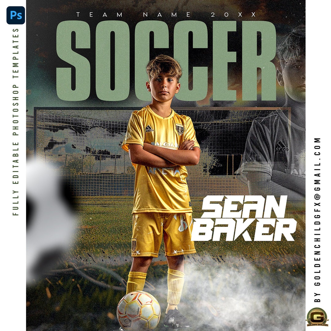 Photoshop Soccer Poster Templates, Sports Photography-template, PSD ...