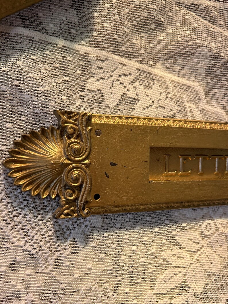 Ornamental Antique Brass Letters Door Slot- Mail Slot- - Etsy