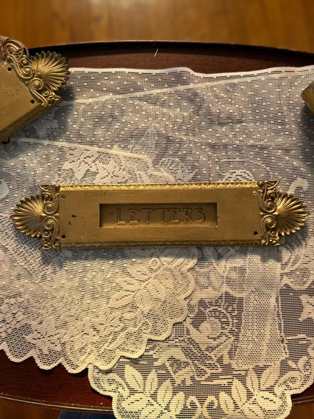Ornamental Antique Brass Letters Door Slot- Mail Slot- - Etsy