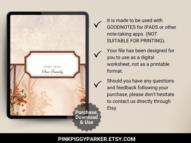 Digital Genealogy Planner: Family Tree Research Tracker (printable ...
