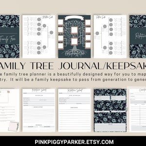 Family Tree Keepsake, Family Tree Journal Genealogy Keepsake, Family ...