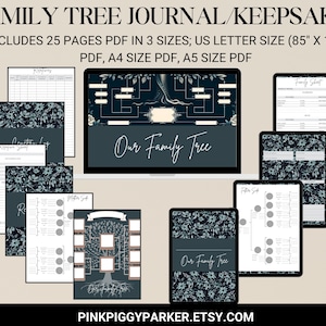 Family Tree Keepsake, Family Tree Journal Genealogy Keepsake, Family ...