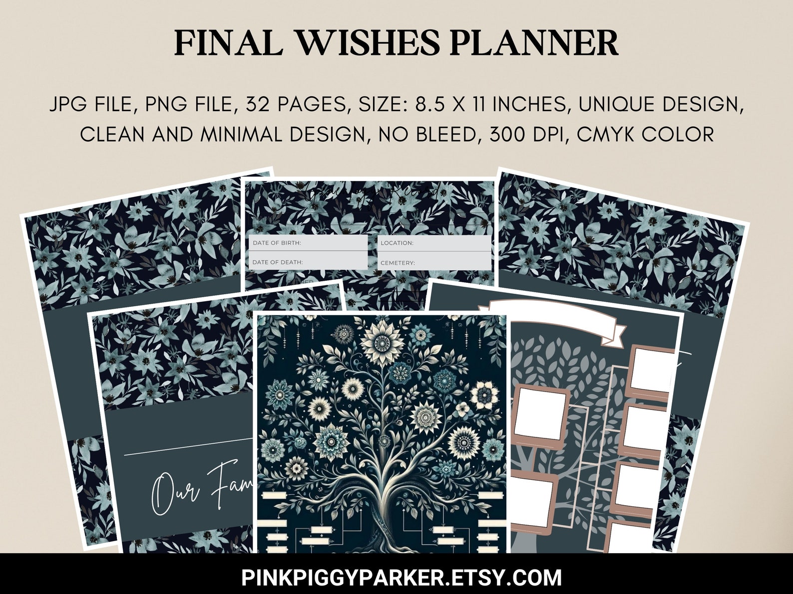 Family Tree Keepsake, Family Tree Journal Genealogy Keepsake, Family ...