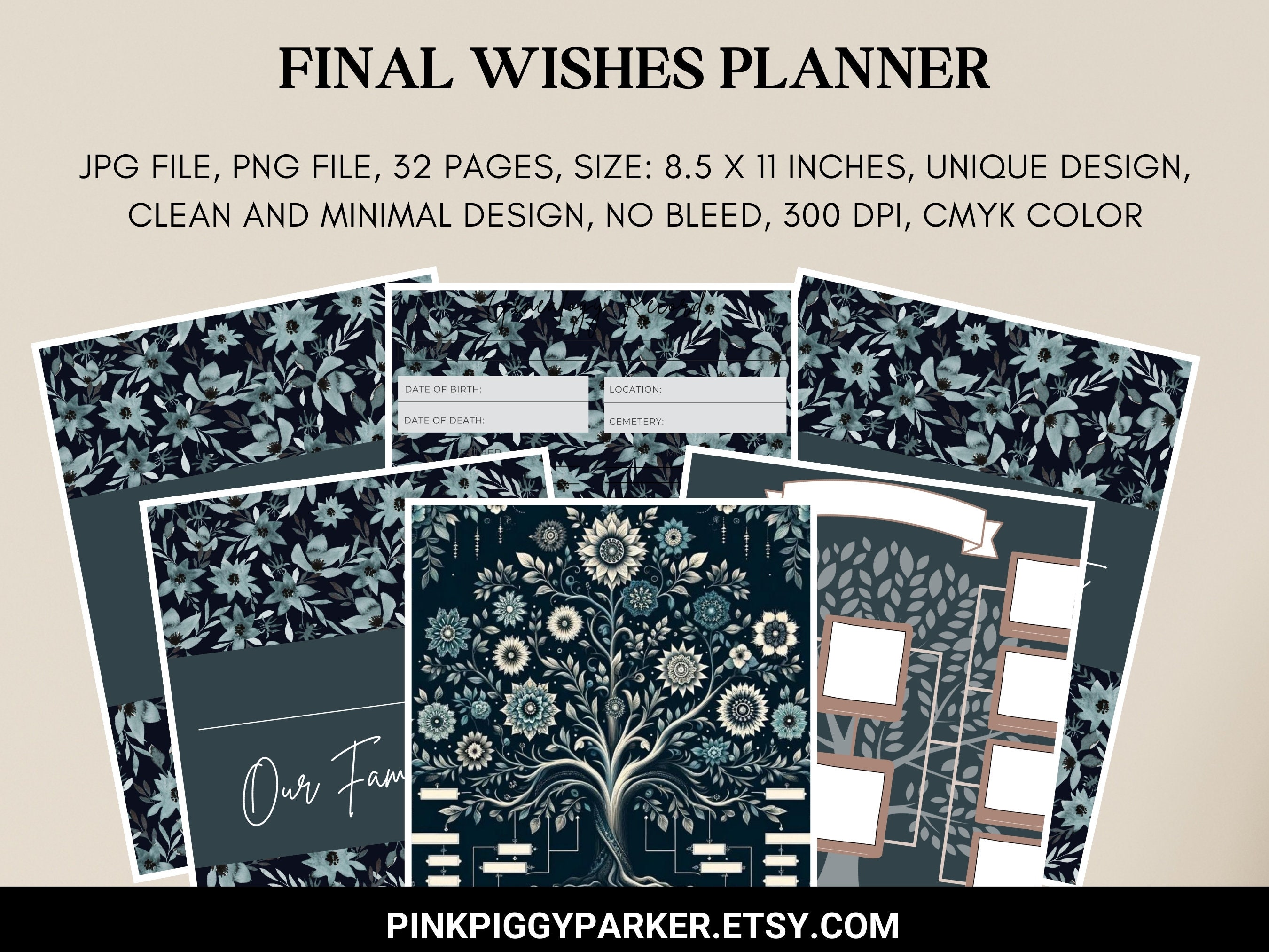 Family Tree Keepsake, Family Tree Journal Genealogy Keepsake, Family ...