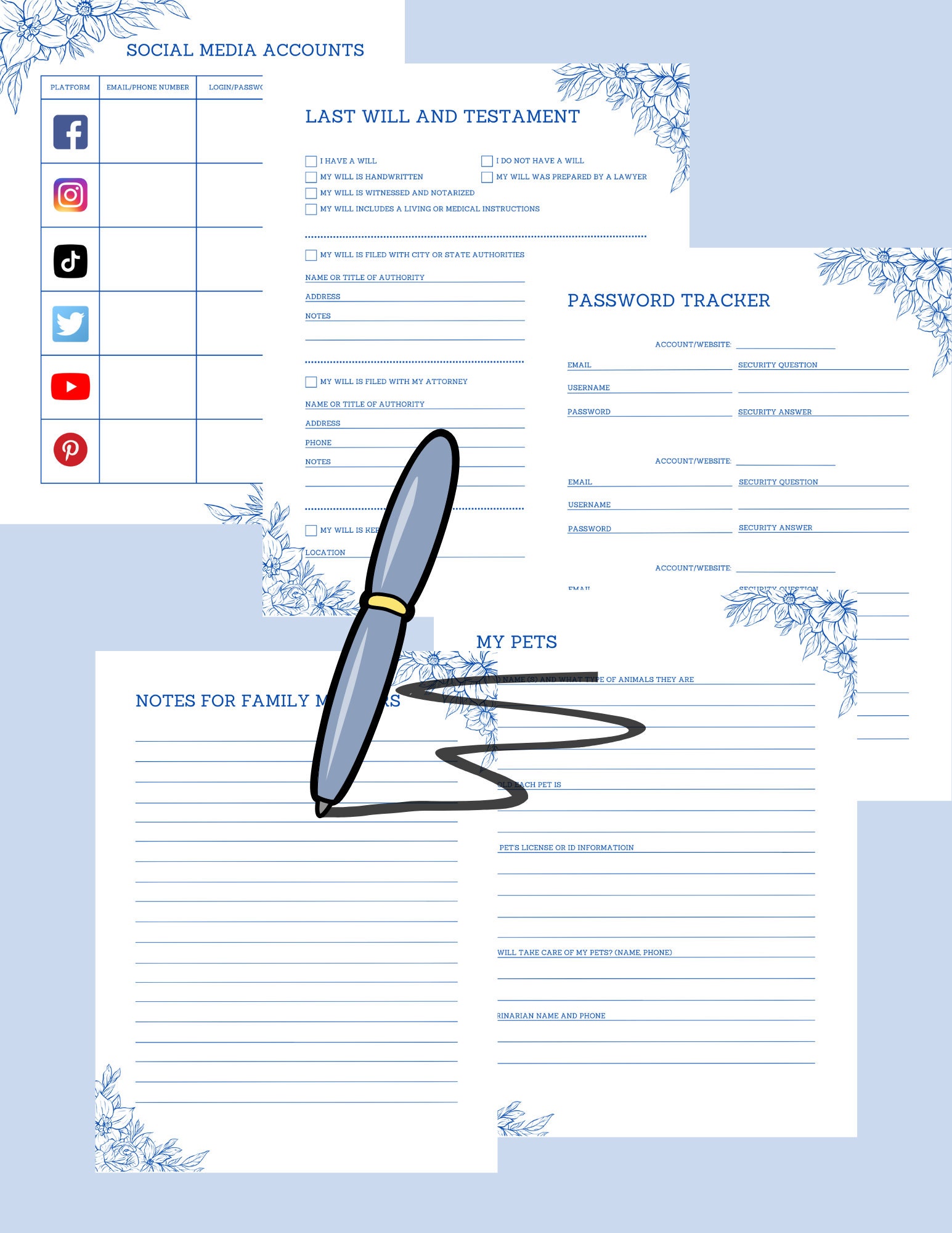 Final Wishes Planner Funeral Planner End of Life Planner - Etsy