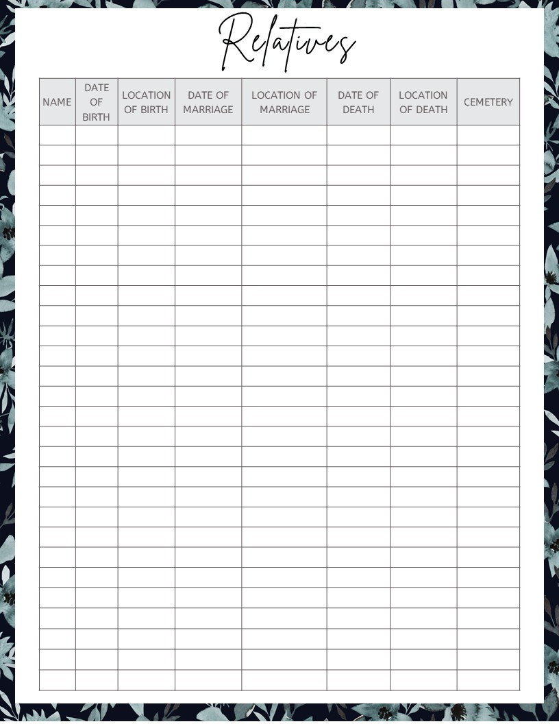 Family Tree Keepsake, Family Tree Journal Genealogy Keepsake - Etsy