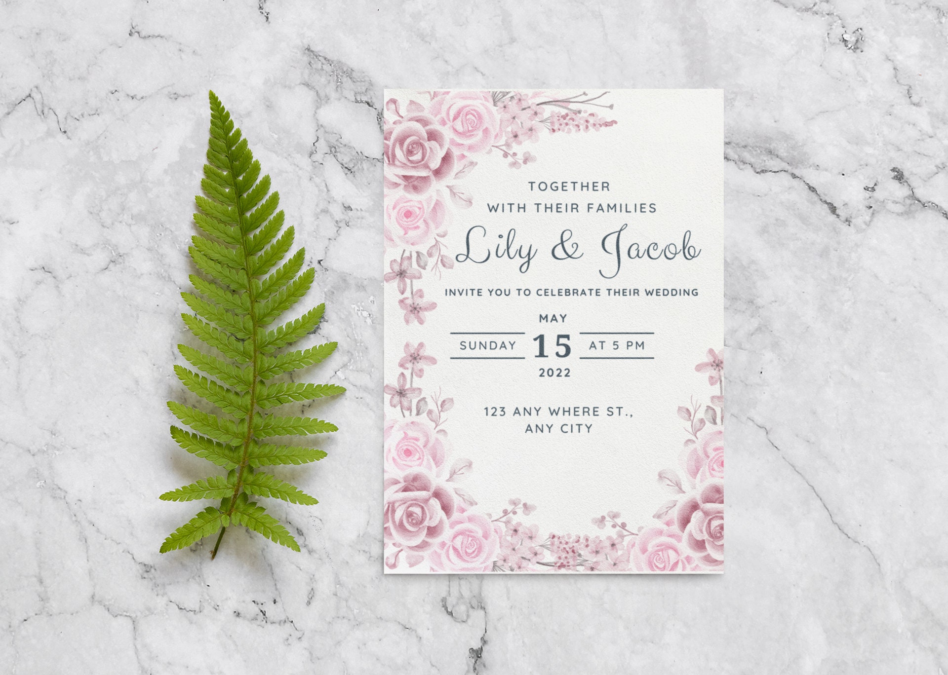 Editable Wedding Invite - Wedding Invitation, Invitation Template ...