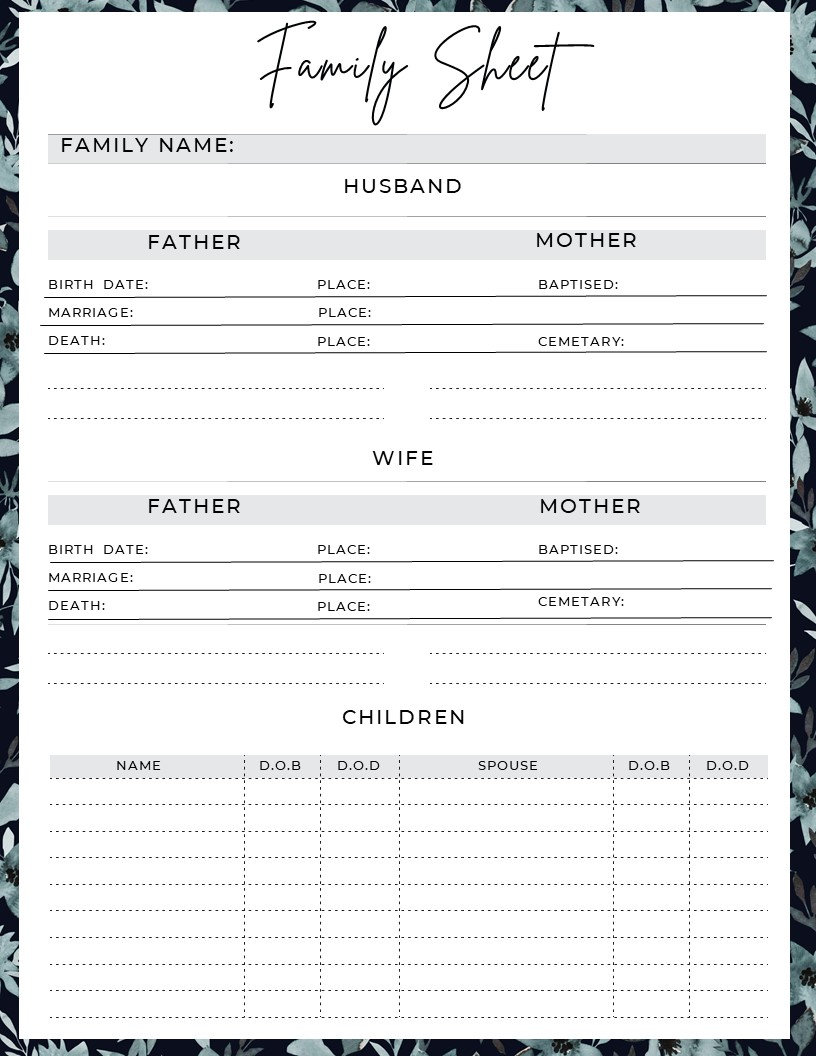 Family Tree Keepsake, Family Tree Journal Genealogy Keepsake - Etsy