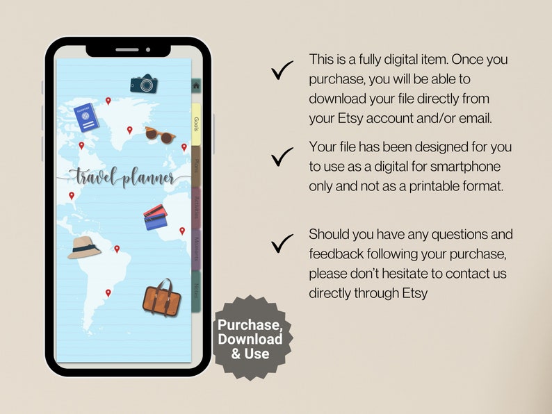 Smartphone Travel Planner, Digital Travel Planner, Trip Planner ...