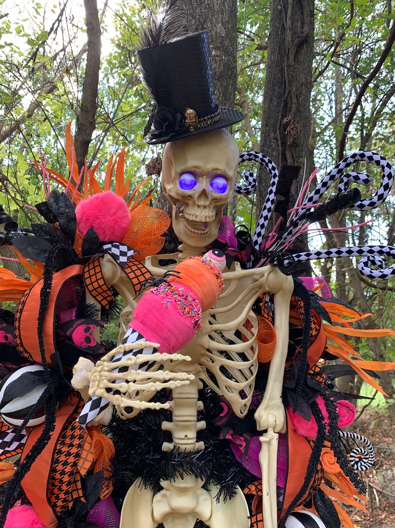 Halloween Life-size Skeleton Blinking Eyes Ice Cream Cone - Etsy
