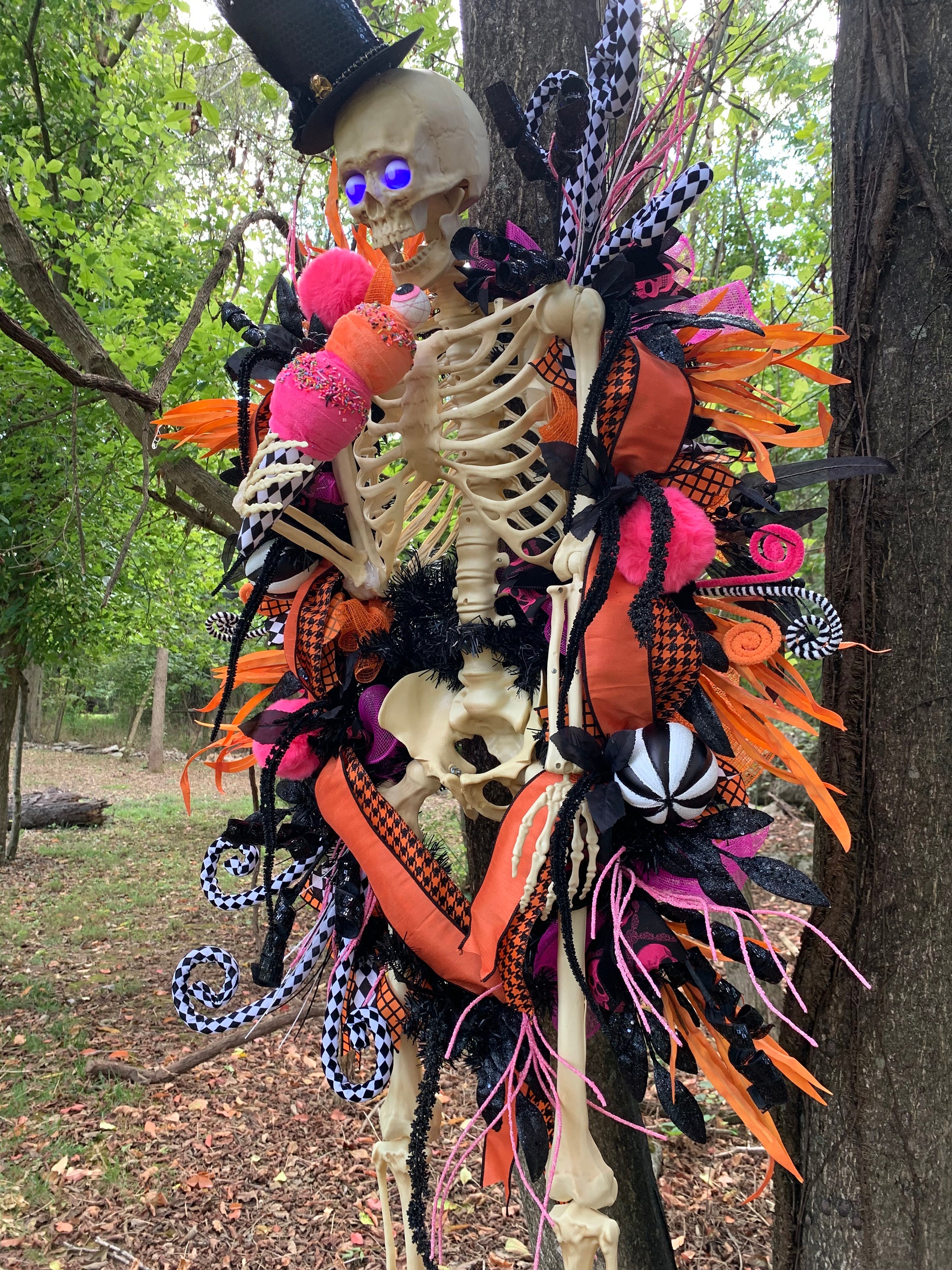 Halloween Life-size Skeleton Blinking Eyes Ice Cream Cone - Etsy