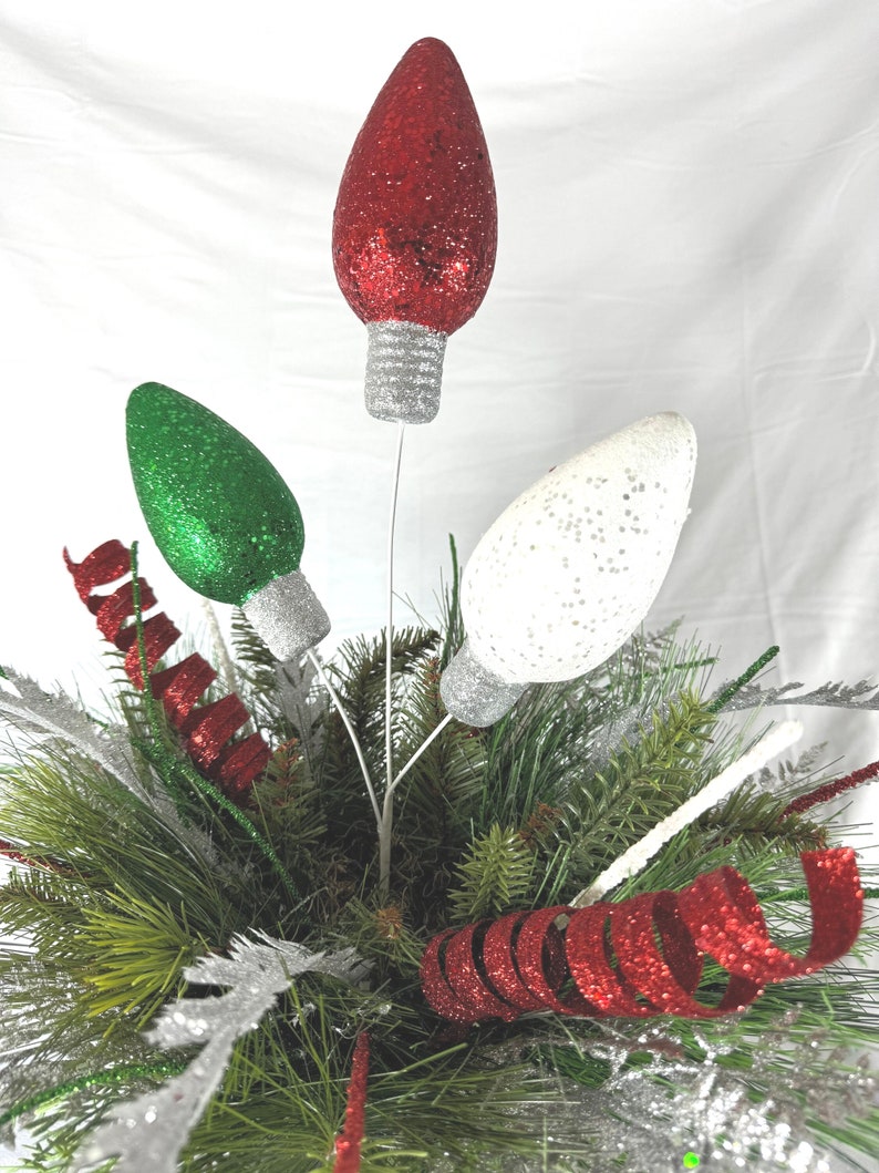 Christmas Light Bulb Ornament, 60 LED Fairy Lights in a Top Hat ...