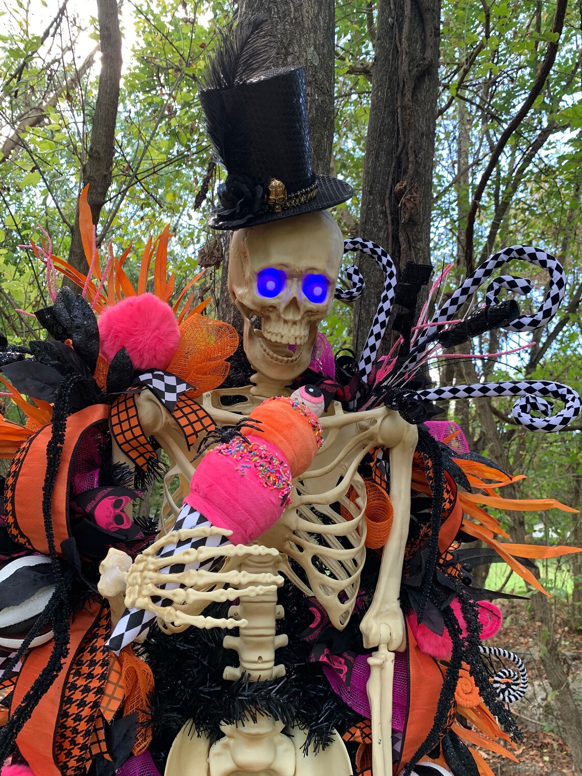 Halloween Life-size Skeleton Blinking Eyes Ice Cream Cone - Etsy