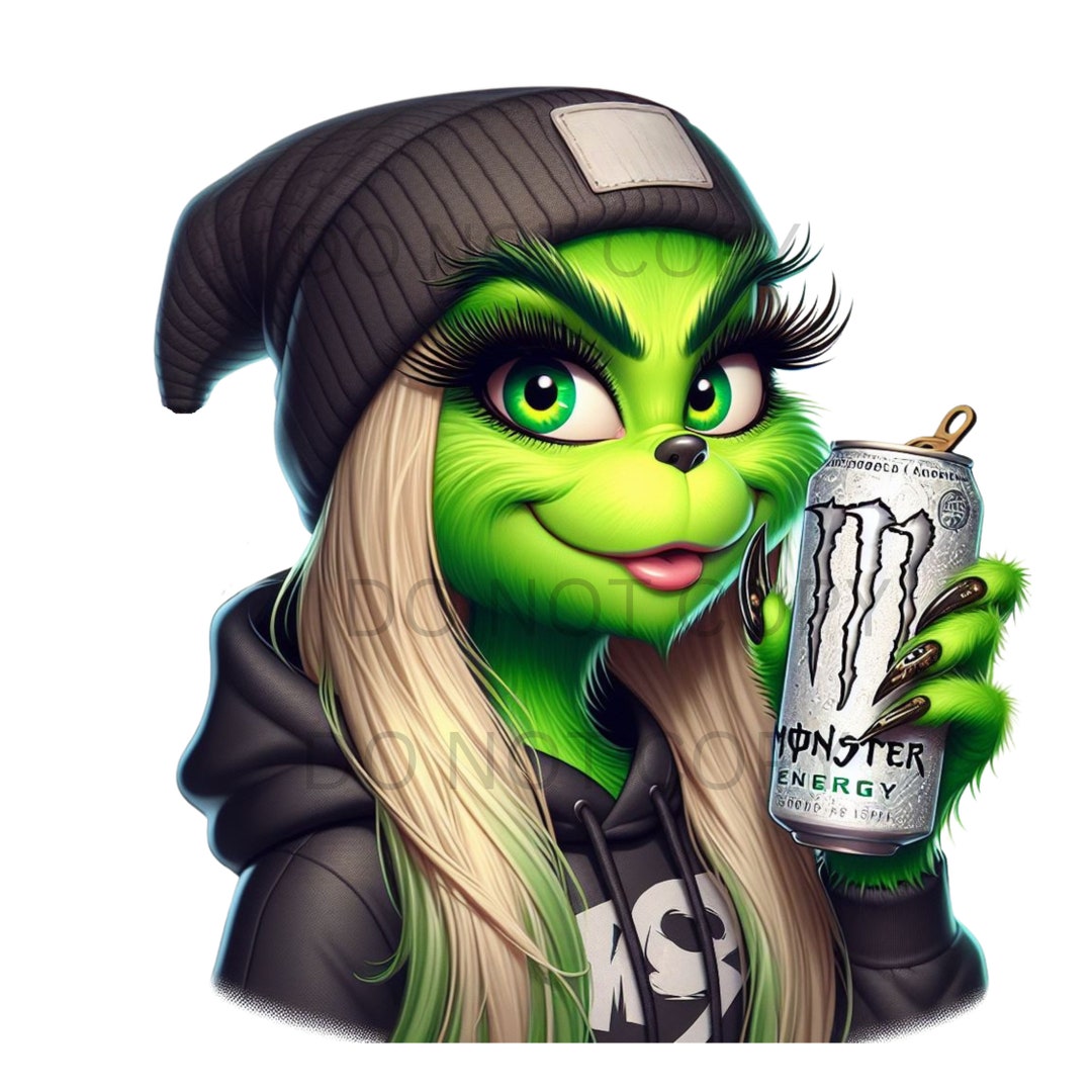 Blonde Grinch Monster Energy Drink Monster Energy Drink - Etsy UK