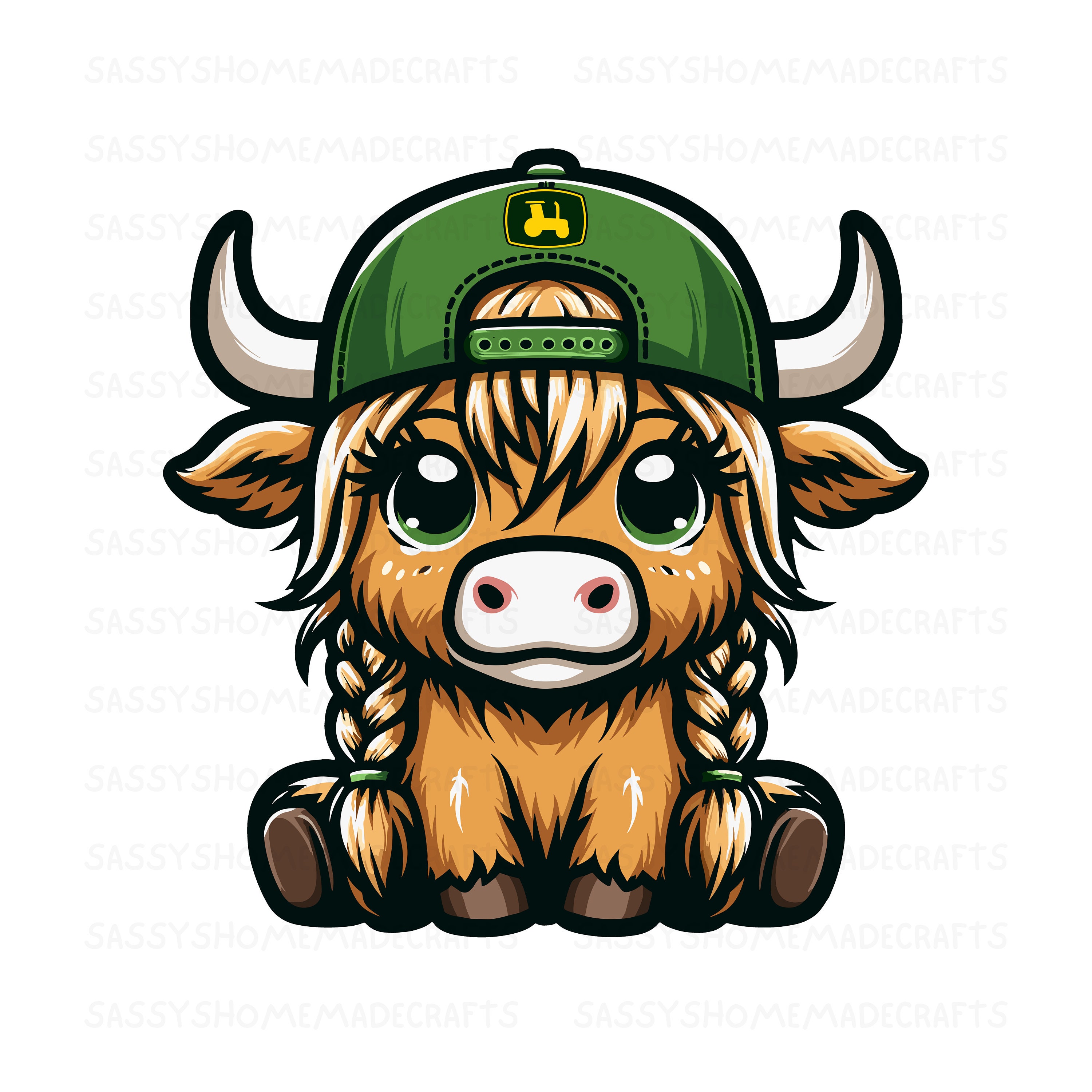 Country Cow Girl, Tractor Cow, Cow Girl, Cow Wearing Hat,tractor, Cow ...
